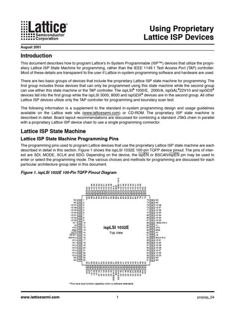 Using Proprietary Lattice Isp Devices Pdf Computer Engineering