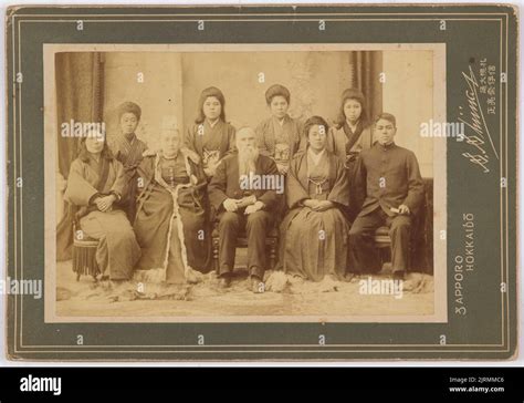 Ainu Group Circa 1900 Sapporo By S Shiima Gift Of Mr K C Bibby