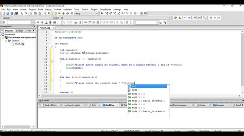 finding lowest andand highest string using c loops youtube