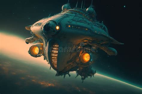 Ufo Spaceship From Another Planet Generated Ai Stock Illustration Illustration Of Space