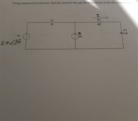 Solved Using Superposition Theorem Find The Current L
