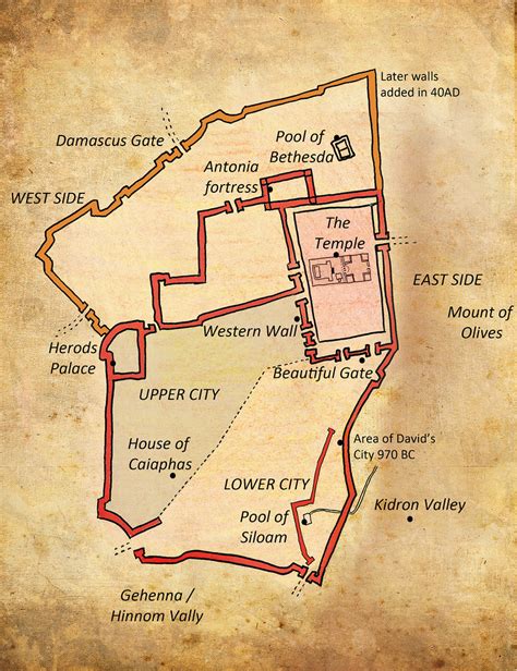 Map Jerusalem City In 30ad Cris Rogers Flickr