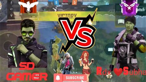 Ajjubhai94customchallenge Sd Gamer Vs Rdx Gamer 1v1 Challenge In Free