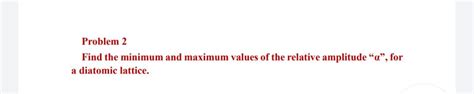 Solved Problem 2 Find The Minimum And Maximum Values Of The