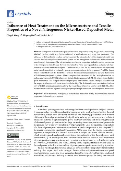 Pdf Influence Of Heat Treatment On The Microstructure And Tensile