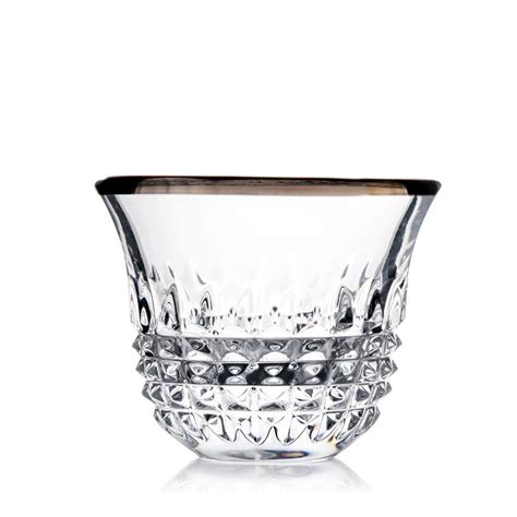 SKODELICA ZA KRATKO KAVO – DIAMOND – set 6 kos – Kristal Rogaška