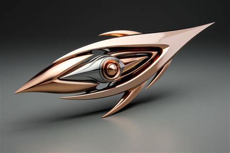 Premium Ai Image 3d Logo Design Dynamic Shape Metal