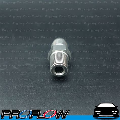 PROFLOW Male AN AN To NPT Fitting Adapter Silver Flying Car Parts