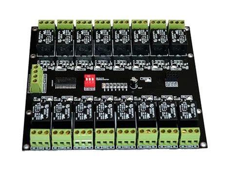 Amazon Com 16 Channel I2C Interface Electromagnetic Relay Module For Arduino Raspberry 3 3V 5