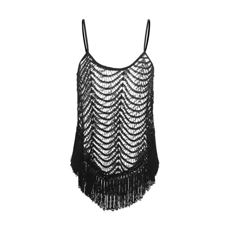 Sleeveless Blouse With Fringe Details Ojay