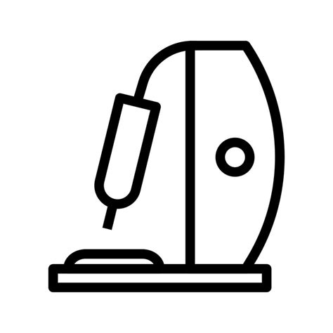 Microscope Icon Line Isolated On White Background Black Flat Thin Icon
