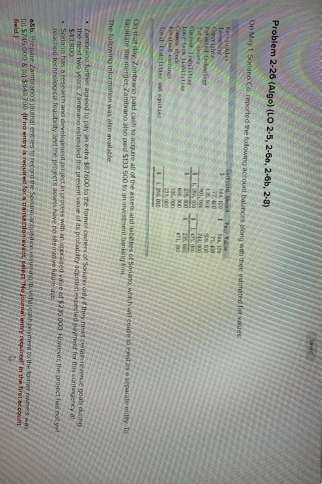 Solved Saved Problem 2 26 Algo Lo 2 5 2 6 2 6b 2 8 On