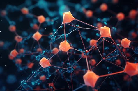 Premium Photo Molecules Crystalline Lattice Elements