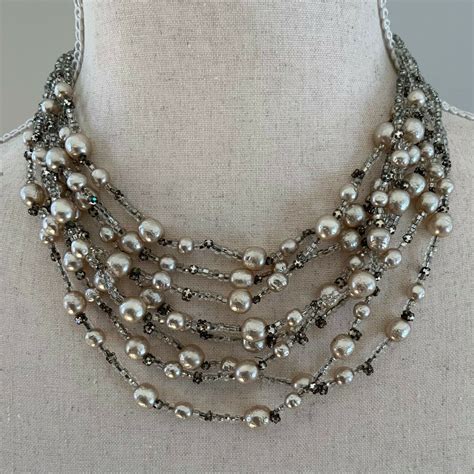 Vintage Signed Miriam Haskell Baroque Pearl Seed Bead Multi Etsy