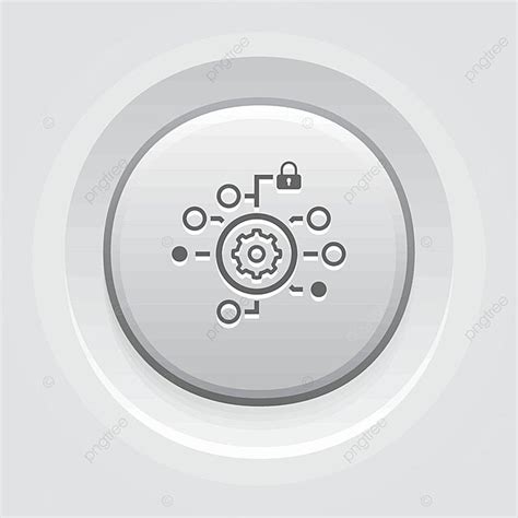 Security Settings Icon Grey Button Design Shape Defence Defense Vector