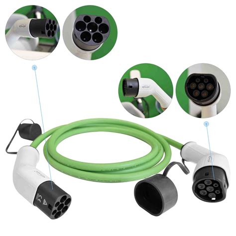 China Type 2 To Type 2 Ev Charger Adapter Cable Evse Cord Type 2 To Type 2 Ev Charger Adapter