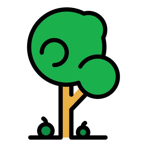 Farm Tree Icon Color Outline Vector 19188658 Vector Art At Vecteezy