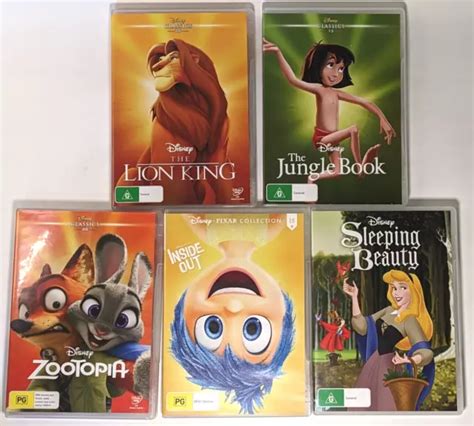 5 X Disney Movies Inside Out Zootopia Lion King Sleeping Beauty Jungle