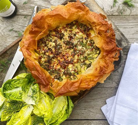 Spring Filo Pastry Quiche Delizabeth
