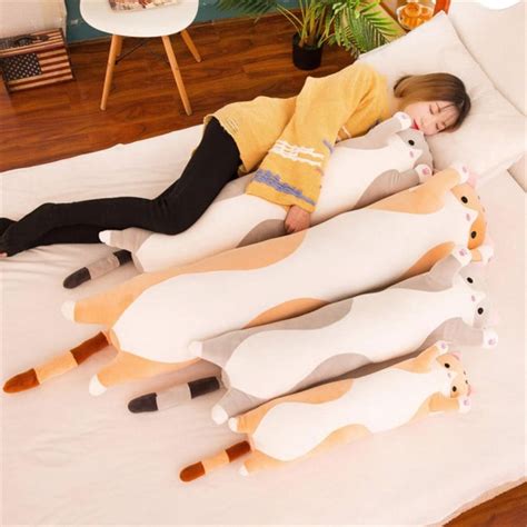 Kawaii Long Cat Pillow Plush Xl 90cm