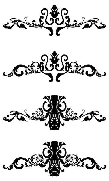 Premium Vector Antique Classic Baroque Text Separator Decoration