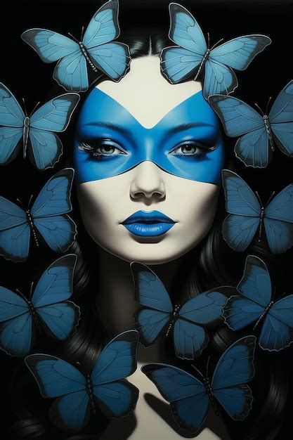 Premium AI Image Dark Butterfly Art Print