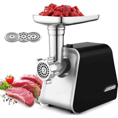 Hachoir À Viande Électrique En Avec Plaques De Ponçage En Acier Inoxydable Et Tubes De