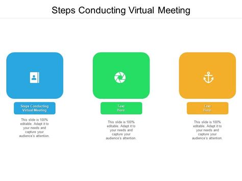 Steps Conducting Virtual Meeting Ppt Powerpoint Presentation Icon Objects Cpb Presentation