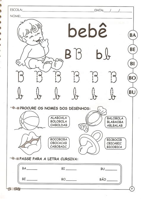 Atividades Com A Letra B Atividades Para Baixar