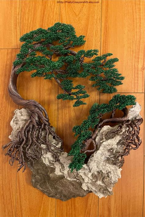 Wire Tree Sculpture Wire Bonsai Tree Metal Bonsai Wall Art