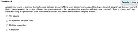 Solved A Researcher Wants To Examine The Relationship