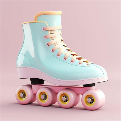 Premium Photo 3d Rendered Cute Roller Skate On Solid Background