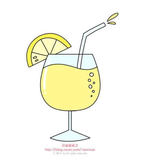 시원새콤 레몬에이드 손그림 일러스트 그리기 네이버 블로그