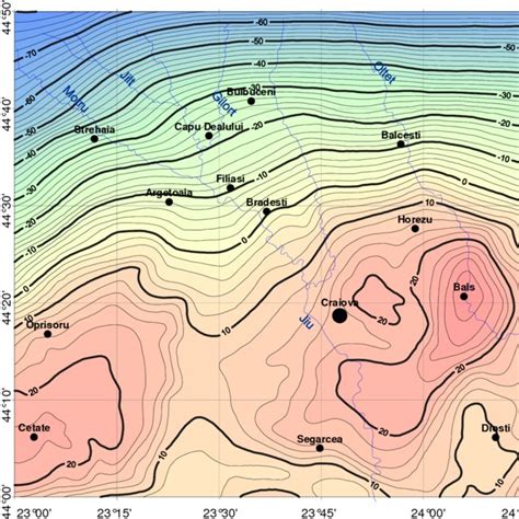 Gravity Effect Calculated For The Selected Geophysical Model Download