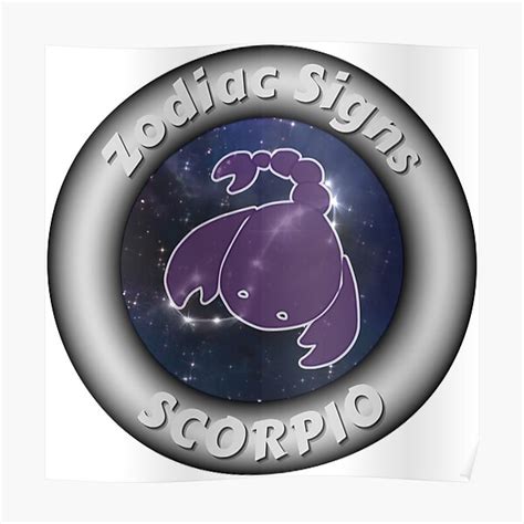 Scorpio In The Zodiac Chart Poster For Sale By Minu Design Redbubble