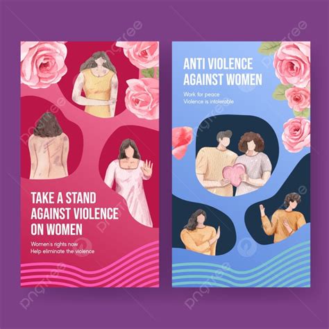 Instagram Template With Stop Violence Against Women Concept Template