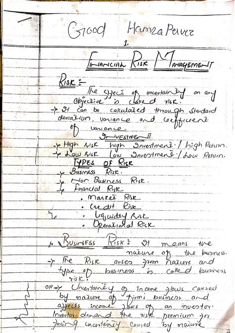Solution Financial Risk Management Risk Types Risk Management Cycle