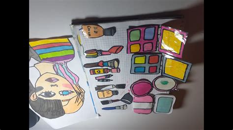 ☁️🌈paper Diy ☁️🌈👸👧wednesday And Enid Makeup💄👄💅💍paper Cosmetics Asmr 🧖‍♀