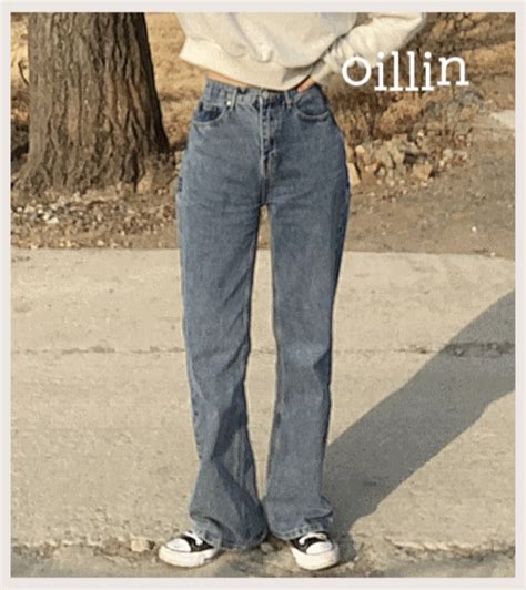 단종 자체제작 Oillin 벤 빈티지블루 Pt 빅사이즈 롱 하이웨스트 와이드 데님 팬츠 에이블리