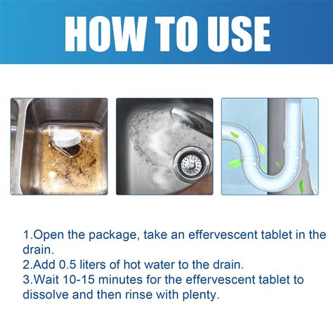 Pipe Clearing And Cleaning Tablets For Cleaning And Clearing Clogged