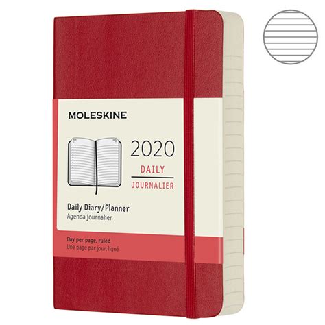 Ежедневник Moleskine 2020 маленький красный DSF212DC2Y20 – фото, отзывы ...