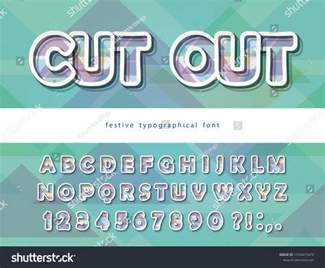 modern dynamic font cut out stylized stock vector royalty free