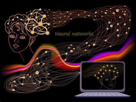 digital brain and neural networks artificial intelligence stock