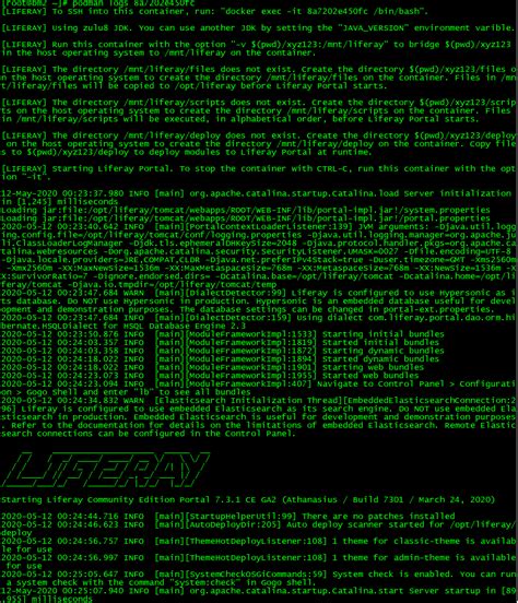 To Run Liferayportal Using Podman Or Docker For The First Time By