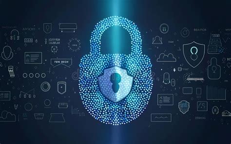 Guardians Of Privacy A Futuristic Illustration Of Digital Data