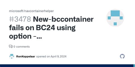 New Bccontainer Fails On Bc24 Using Option Usenewdatabase · Issue