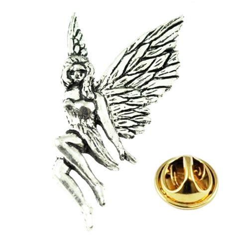 Leaf Fairy English Pewter Lapel Pin Badge From Ties Planet Uk