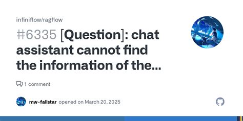 Question Chat Assistant Cannot Find The Information Of The Referenced Dataset · Issue 6335