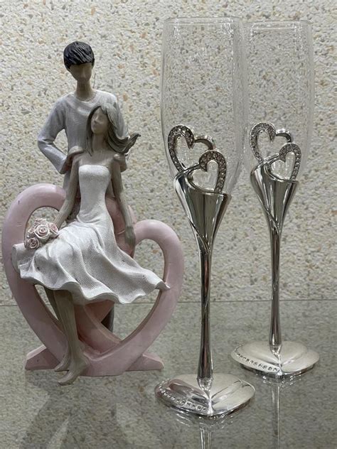 Весільні бокали скло мельхіор — ціна 850 грн у каталозі Келихи і фужери Купити товари для дому