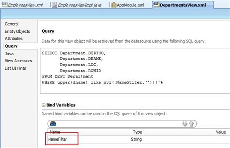 Synchronize Viewobject Queryies By Dynamically Linking Bind Parameters Conclusion Amis